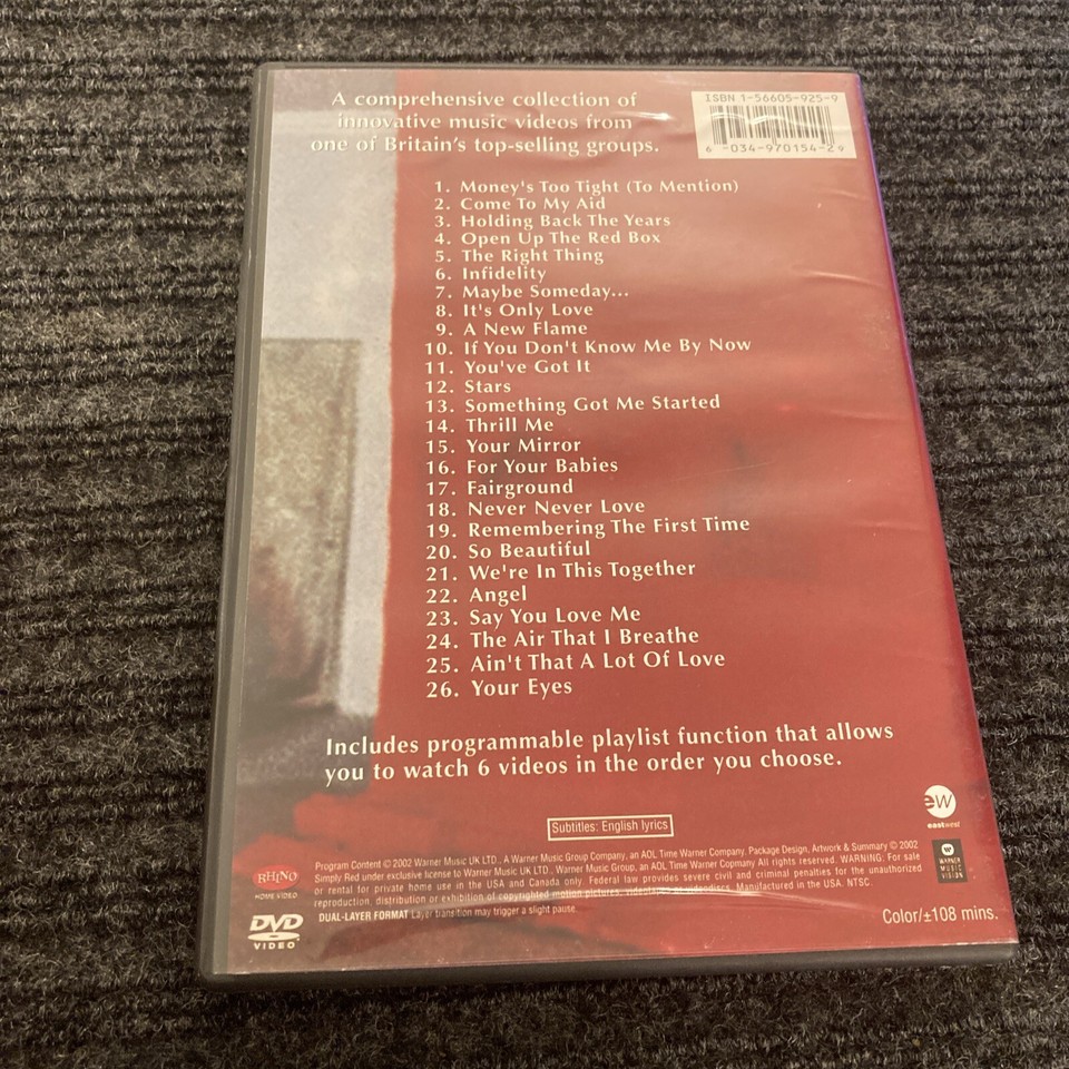 Simply Red - Greatest Video Hits (DVD, 2003) 603497015429 | eBay