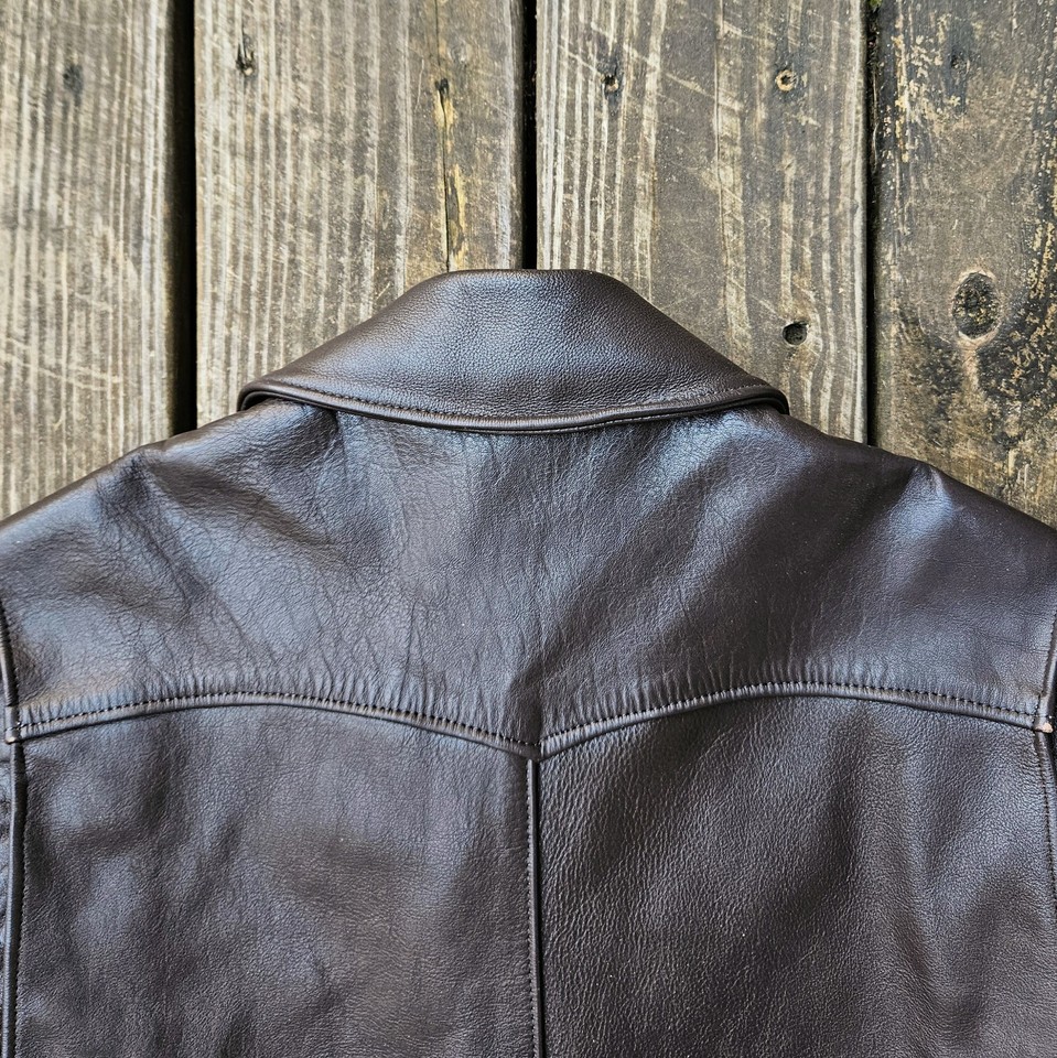 Vintage 1970s Bates Single Rider Motorcycle Jacket Dark Brown Size 38 ...