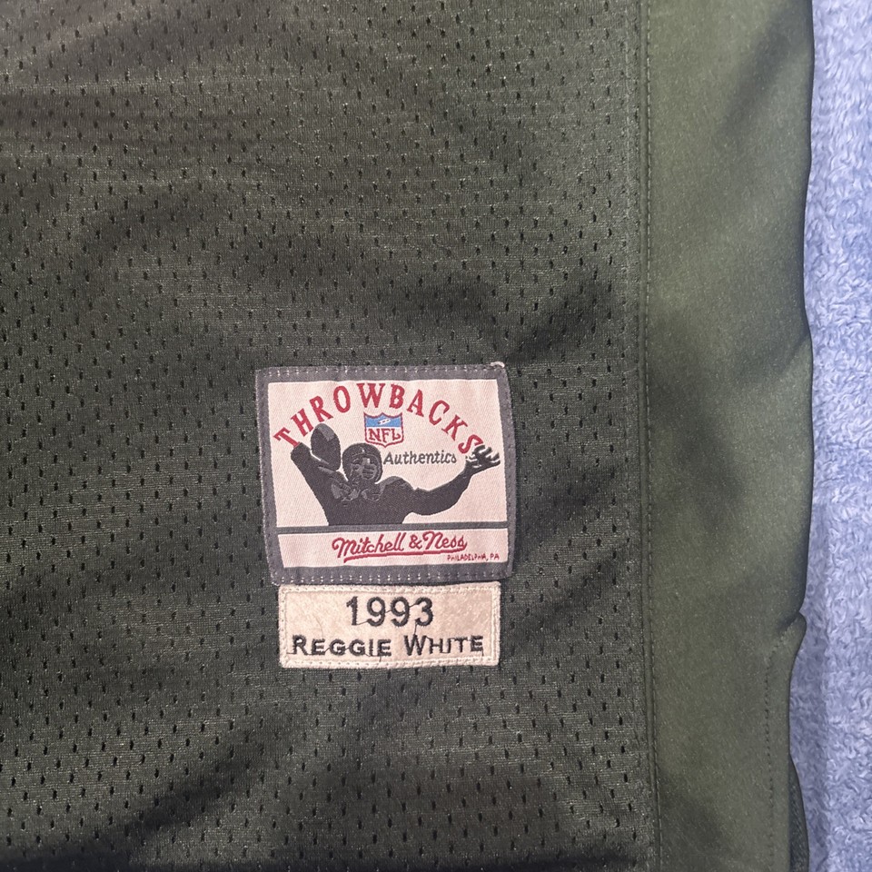 100% Authentic Reggie White Mitchell Ness 1993 Packers Jersey Size 52 ...