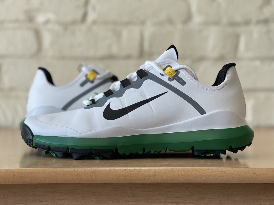 Nike TW13 White Black Green Tiger Woods Men Size 10 PGA Golf Masters ...