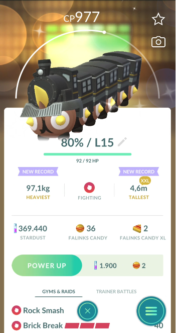 Pokémon Go Shiny Falinks Train Conductor Mini PTC 80K Dust OR 1Mil Dust ...