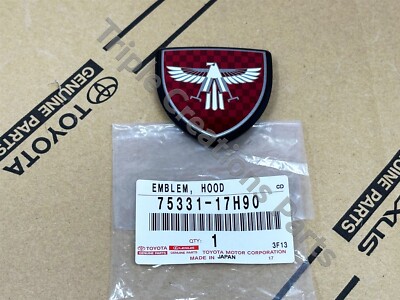 1984-1989 Toyota MR2 MR-2 AW11 OEM Genuine Red Front Eagle Hood Emblem ...