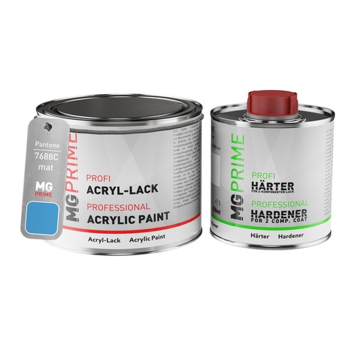 Pantone 7688C Blue Peinture acrylique mate Pot de 0,75 litre ...