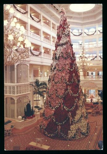 Postcard Disney World Grand Floridian Resort 55 foot tree 6000 ...
