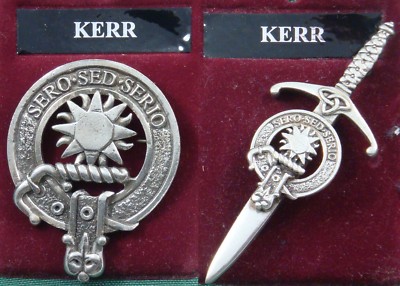 Kerr Scottish Clan Crest Pewter Badge OR Kilt Pin | eBay