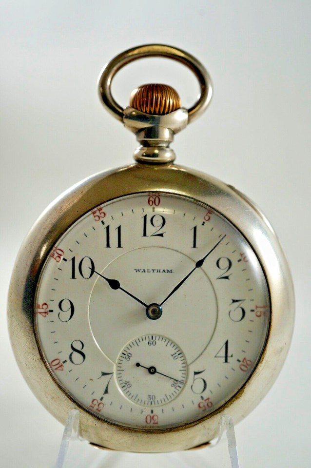 1901 Waltham Crescent Street 3 Ounce Sterling Silver 21J 18S Pocket ...