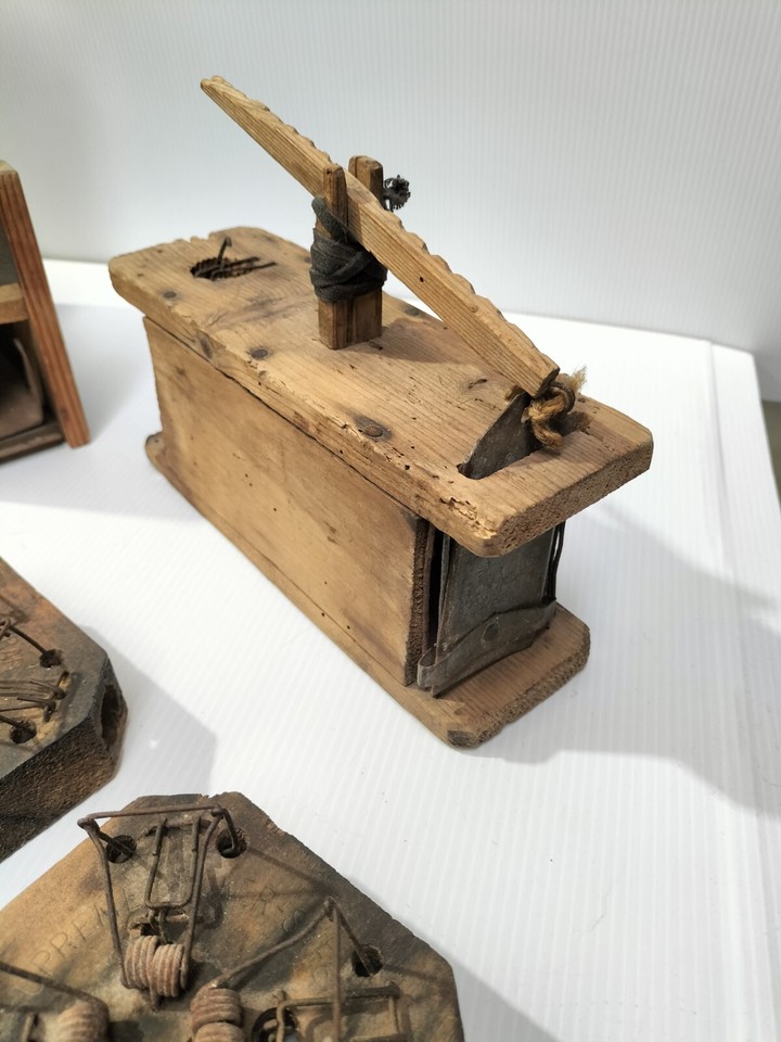 Antique Rodent Trap Collection Very RARE Rat Mouse Traps Australian ...