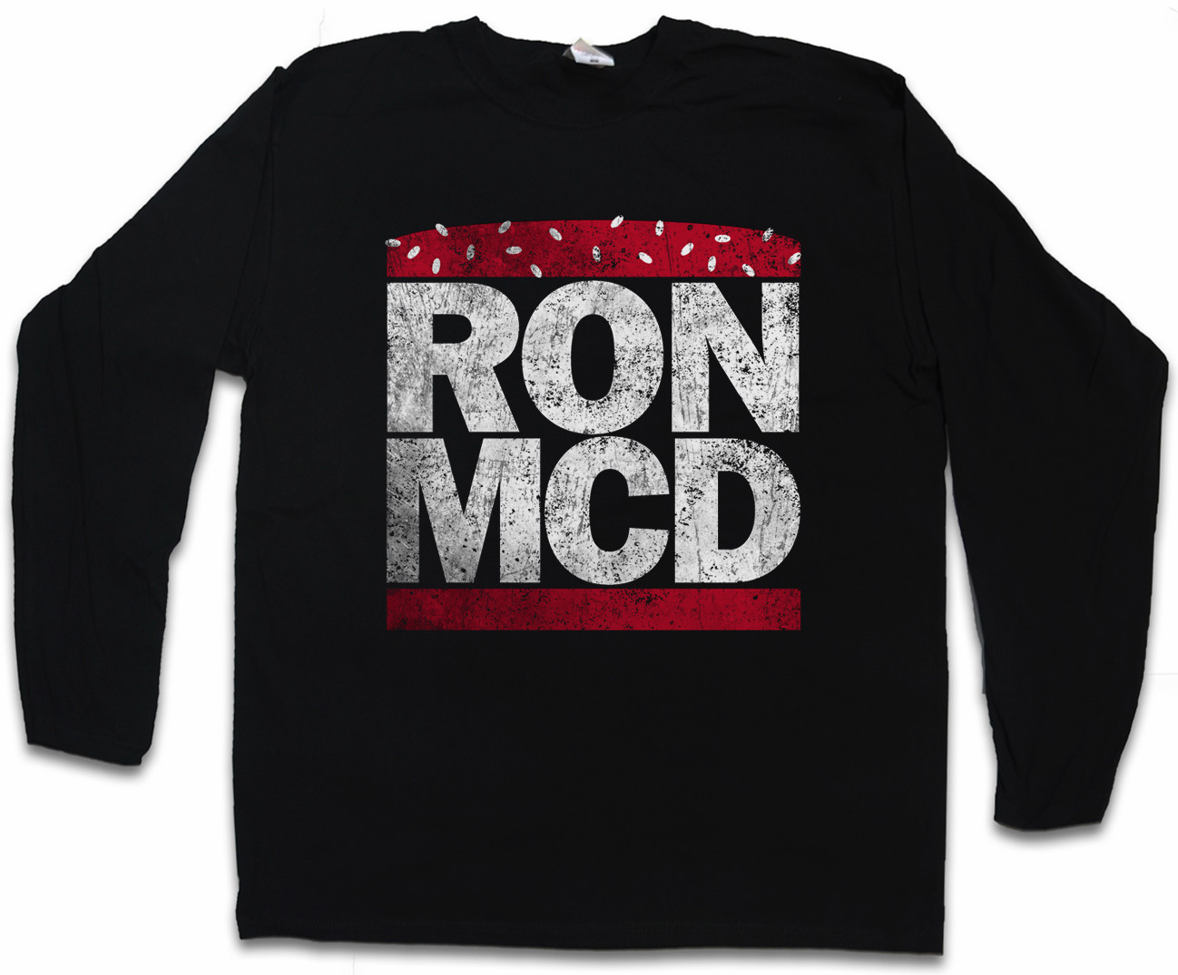 RON MCD MEN LONG SLEEVE T-SHIRT Ronald Fun McDonald McDonald's Big ...