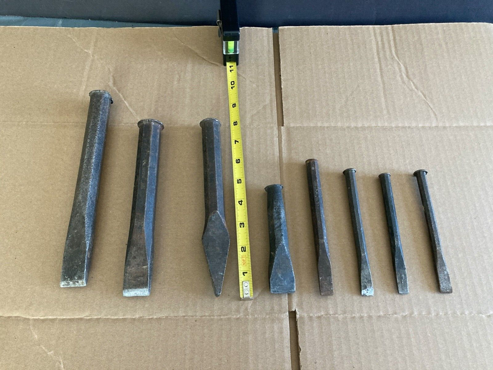 Vintage Cold Chisel Lot of 8 Chisels Multiple Brands and Sizes ...