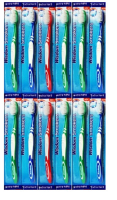 Wisdom Addis Smokers Toothbrush Extra Hard Bristle (Pack 12 ...