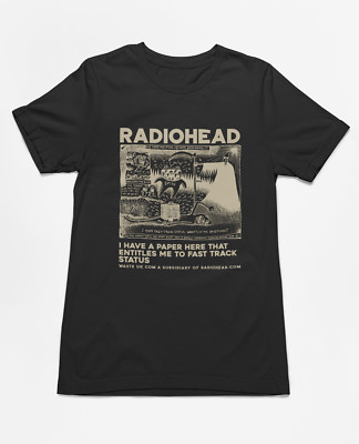Radiohead Rock Band Concert Tour Merch Vintage Graphic 100% Cotton ...