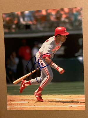 BARRY LARKIN Signed Autographed 8x10 Photo Cincinnati Reds | eBay