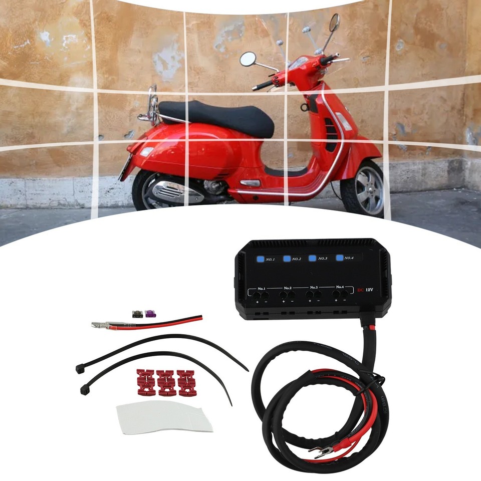 Compact Junction Box for 12V Appliances with LED Alerts and Organized ...