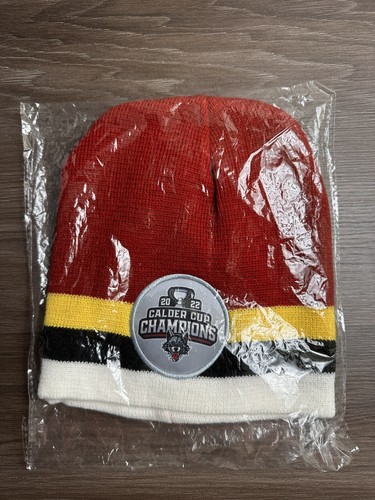 NEW Sealed Chicago Wolves Logo Hockey Beanie Hat Cap "2022 Calder Cup ...