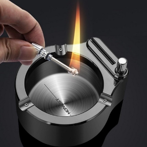 Honest Creative Multifunctional Permanent Lighter Ashtray Retro Metal ...