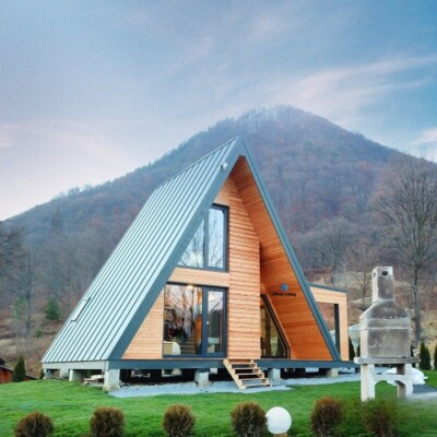 AltaFrame SUMMIT 53 | 7.9m x 6.55m Insulated A-Frame Cabin Kit|Prefab Tiny House | eBay UK