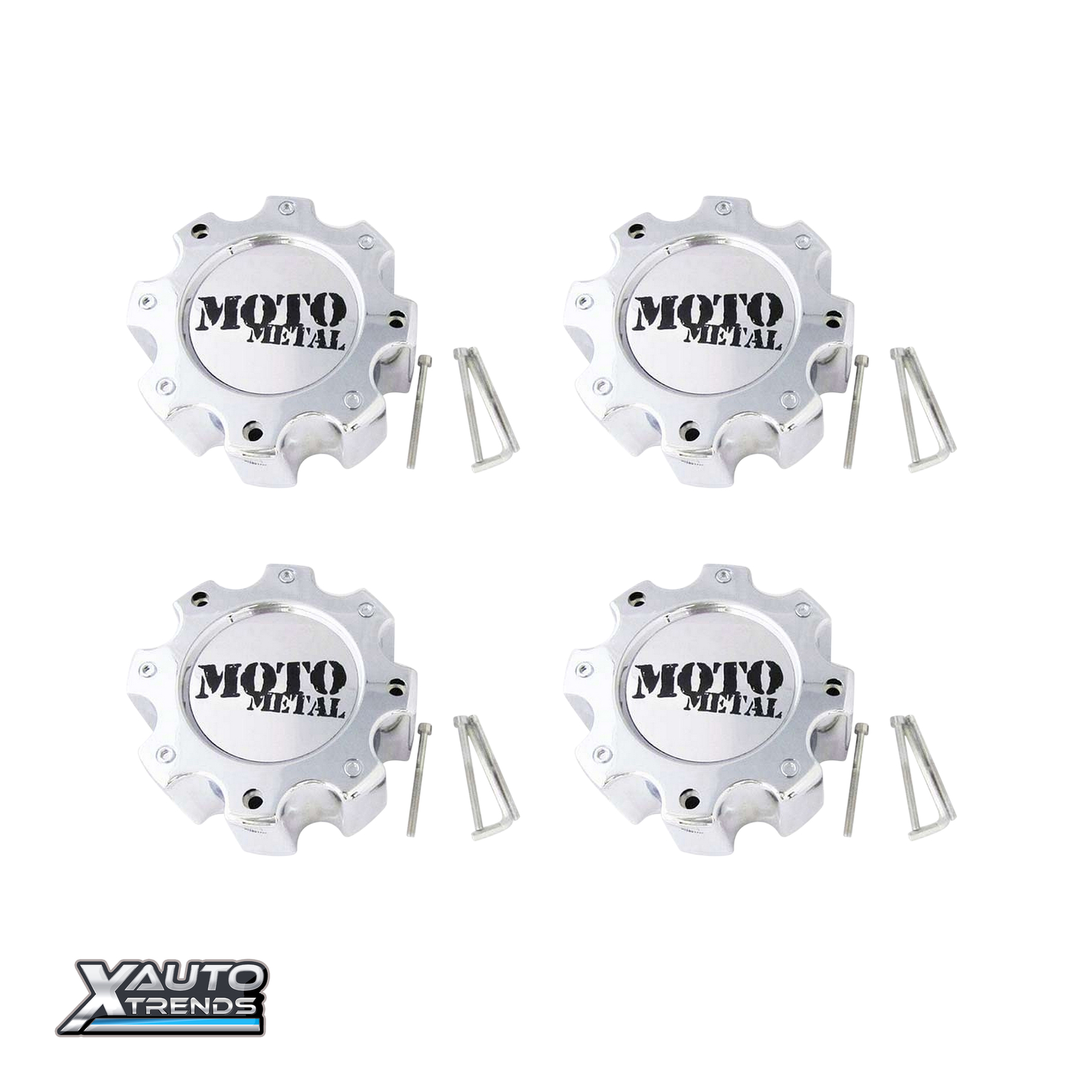 4 x Moto Metal Wheel Center Cap Chrome 8 Lug MO909B8165C | eBay