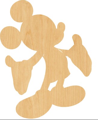 Mickey Mouse Laser Cut Out Wood Shape Craft Supply - Woodcraft Cutout ...