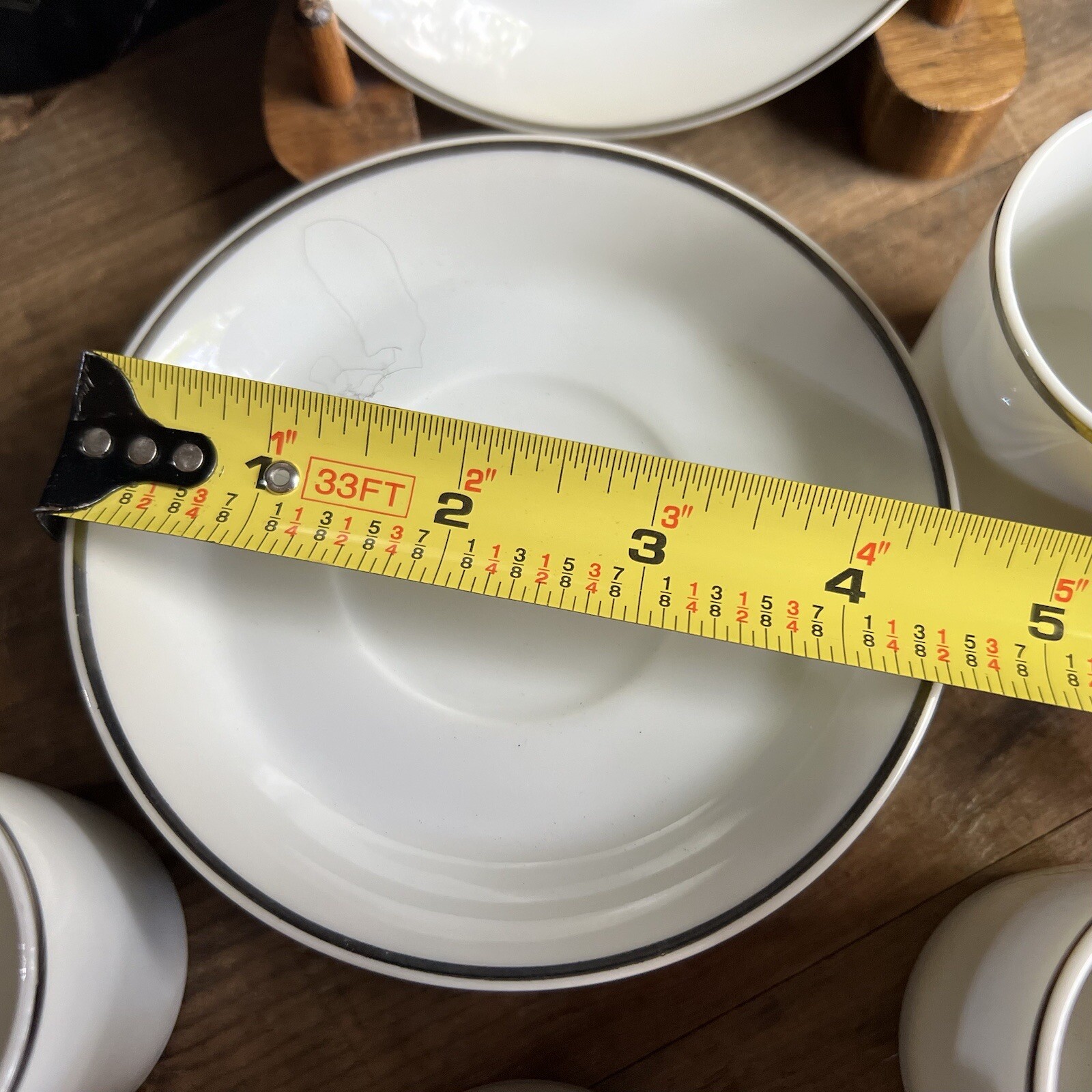 Beautiful Set Of Vintage REGO Cups And Saucers White With Silver Trim ...