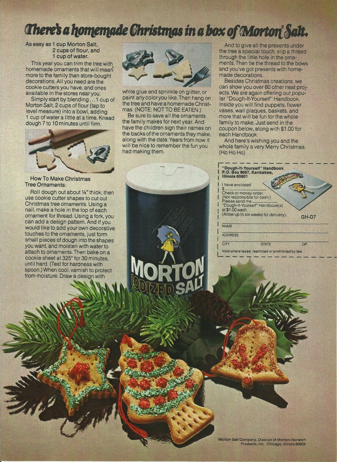 1976 Morton Salt "Homemade Christmas" vintage print ad 70's Food ...