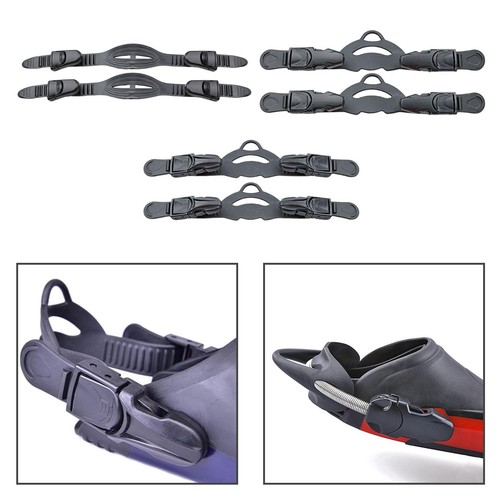2x Fin Flippers Strap Scuba Fin Straps Footwear Adjustable Quick ...