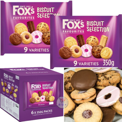 Fox's Favourites Biscuit Selection 350g - 9 Varieties of Biscuits | eBay
