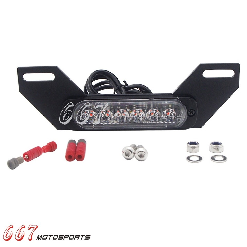 B6 Auxiliary LED License Plate Brake Running Light For Harley BMW Honda ...