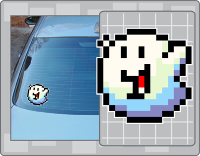 BOO Sprite Vinyl Decal #6 Car Truck Window Super Mario Bros. Sticker | eBay