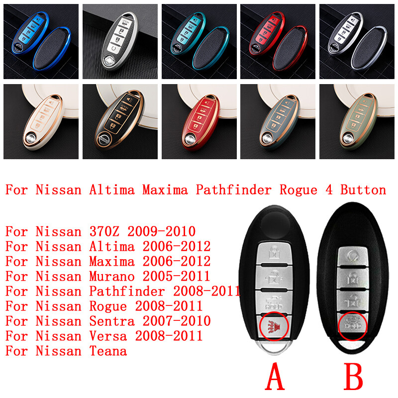 Soft TPU Remote Car Key Cover Fob Case For Nissan Altima Maxima Rogue 4 ...