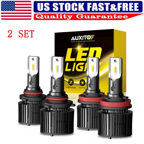 9005+ 8pcs H11 LED Combo Bulbs High Low CSP Light Headlight Beam 6000K ...