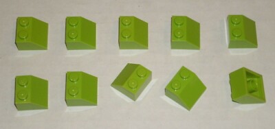 LEGO NEW 2x2 Lime Slope 45° (10x) 4650630 Brick 3039 | eBay