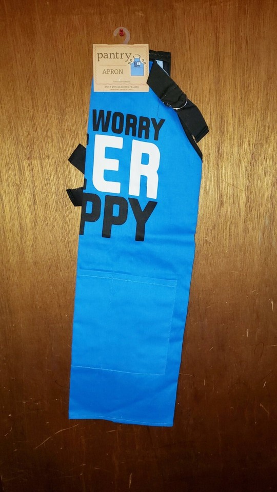 Greensource Apparel Pantry Apron -- New -- Don't Worry Beer Happy | eBay