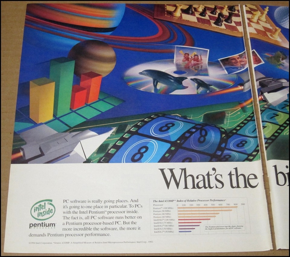 1994 Intel Inside Pentium Processor 2-Page Print Ad Advertisement ...