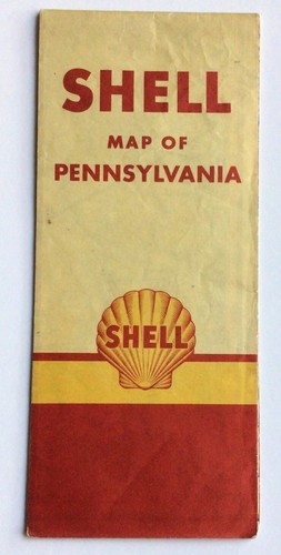 1940 Shell Oil Road Map Of Pennsylvania #1 | eBay