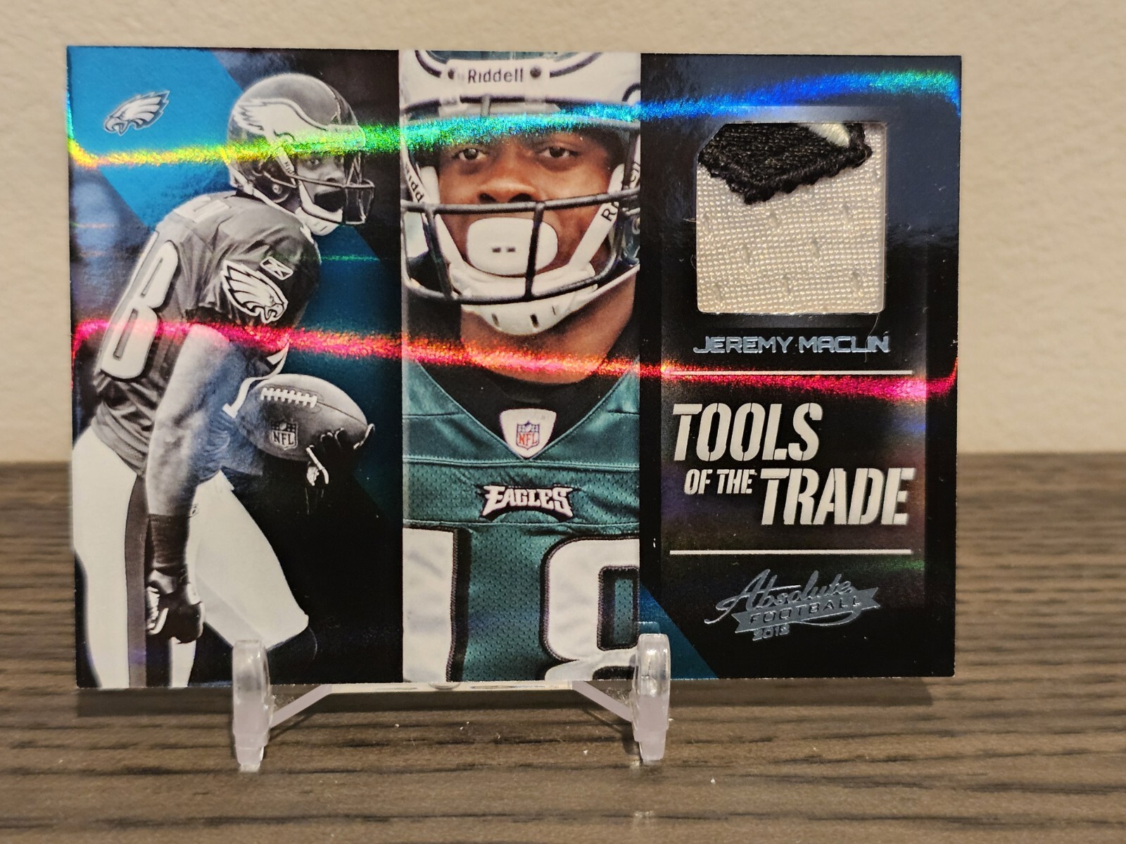 2012 Absolute Jeremy Maclin Prime Game Used Logo Jersey Patch- Eagles ...