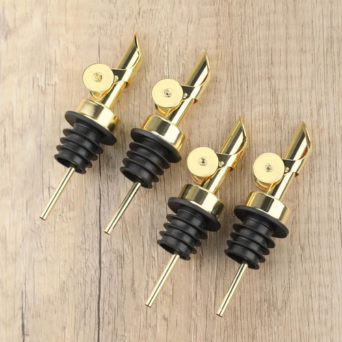 Weighted Stainless Steel Pourers, 4 Pcs Auto Flip Olive Oil Dispenser ...