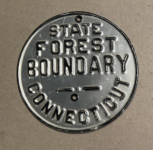 Connecticut State Forest Boundary marker sign CT | eBay