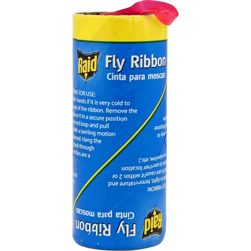 Pack Of 10 Fly Ribbon Insect Trap Sticky Glue Catcher Strip Traps ...