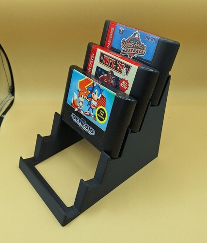 Sega Genesis Game Cartridge Display Stand, Tiered, Up To 5 Carts, 3D ...