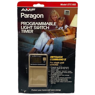 NOS Amf Paragon Programmable Light Switch Timer ETC 502 Touch Command 2 ...