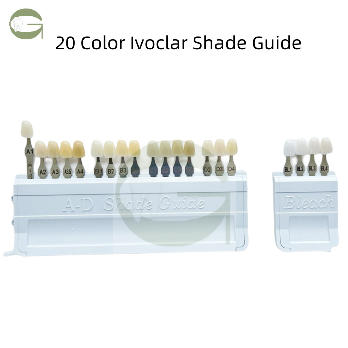 Dental Teeth A-D Shade Guide Porcelain Ivoclar 20 Color Tooth Bleached ...