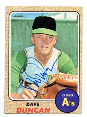 1968 TOPPS #261 DAVE DUNCAN A'S SIGNED Autograph AUTO VINTAGE 1960S | eBay