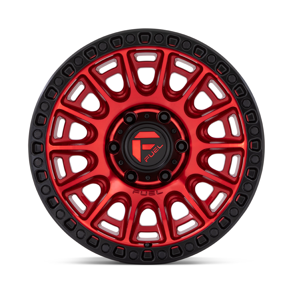 Set 4 17" Fuel D834 Cycle 17x9 5x5 1mm Wheels Candy Red Black Ring For ...
