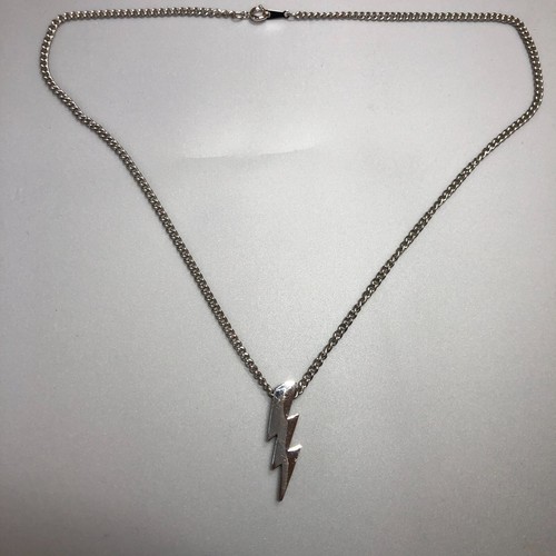 Vintage Avon 1981 Lightning Bolt Pendant Neck Chain 20" Necklace Silver ...