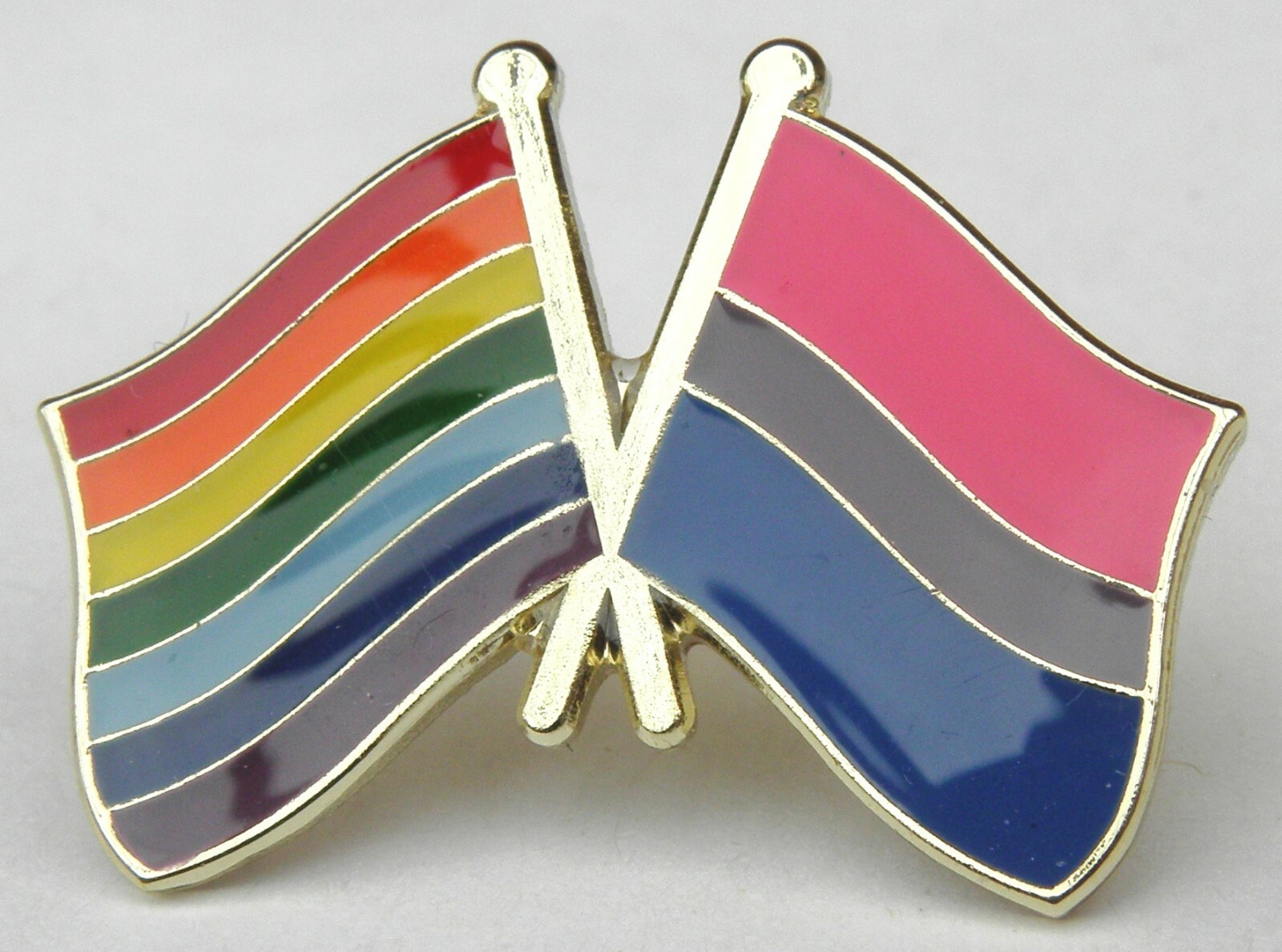Rainbow And Bisexual Flag Pin Badge Lgbt Friendship Pride Brooch Gay Ebay