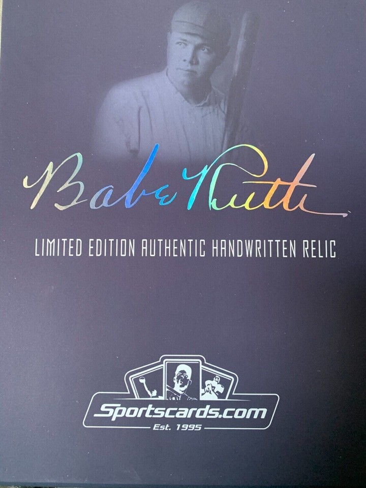 BGS BABE RUTH "DEC" SIGNED CUT HANDWRITTEN HOF PLAQUE NY YANKEES ...