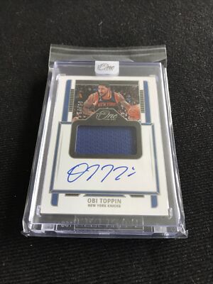 2022-23 Panini One & One Obi Toppin Game Used Jersey Autograph Auto #64 ...