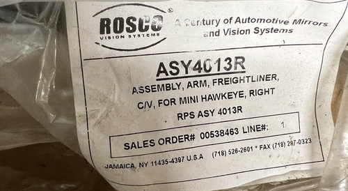 NEW ROSCO ASY4013R, Freightliner Passenger's Crossview Arm Assembly ...