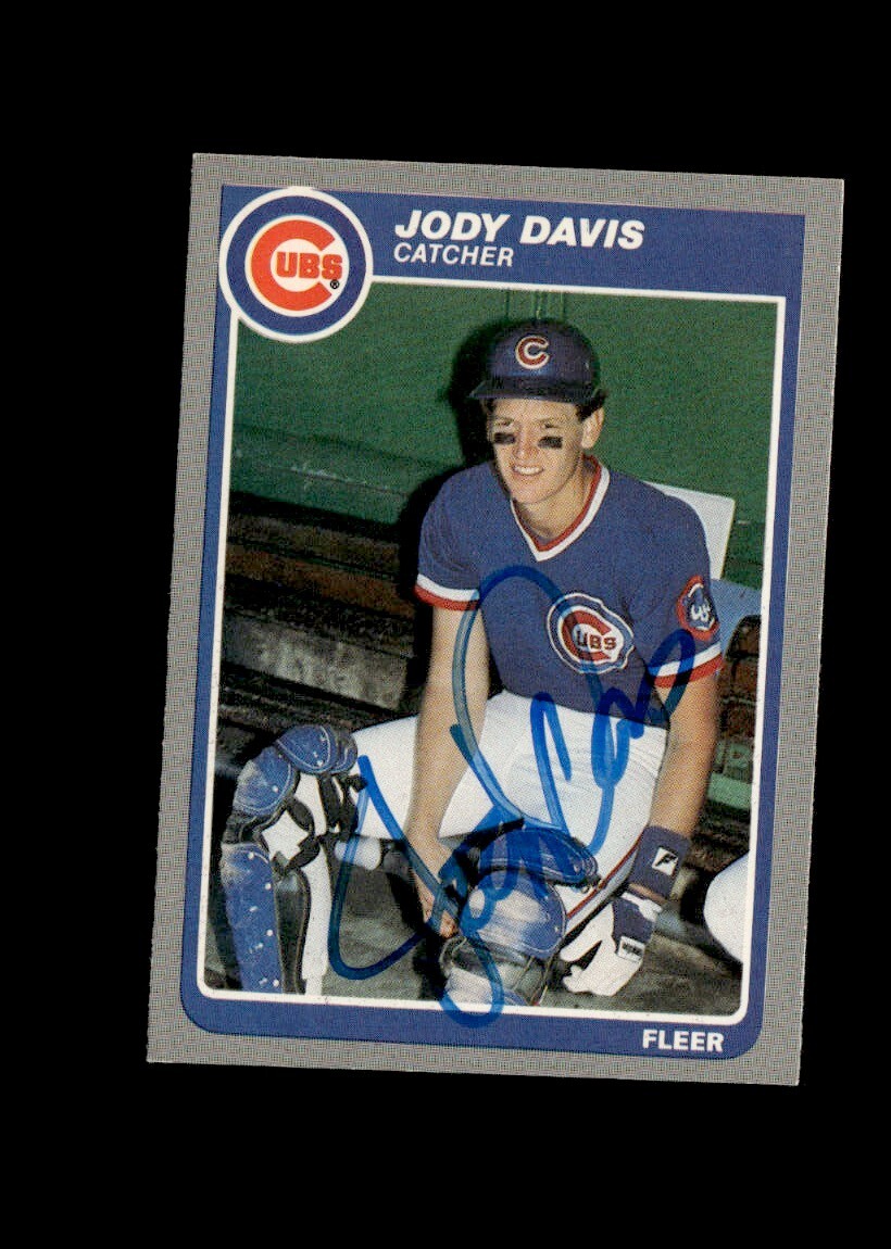 Jody Davis 1985 Fleer Chicago Cubs authentic autographed card | eBay