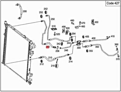 Genuine MERCEDES W166 GLE W166 M-CLASS Transmission cooler line ...